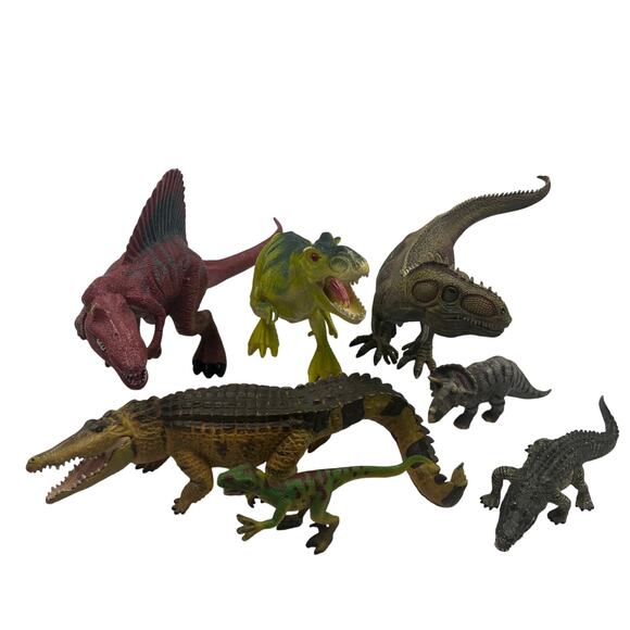 schleich | Toys | Schleich Ankyo Dinosaur Lot 7 Triceratops Alligator ...